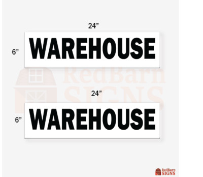 Warehouse 6"x24" REAL ESTATE RIDER SIGNS Double Sided 2PK - Visible and ...
