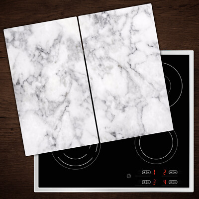 Glass Worktop Saver Ceramic Induction Hob Protector Cover White Marble ...