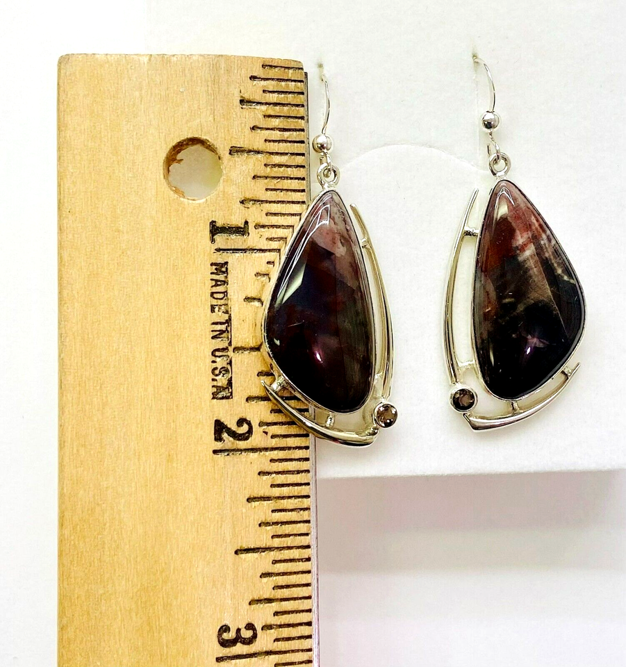 HSN Jay King Sterling Silver Devil's Gate Juniper Wood and Quartz Drop ...