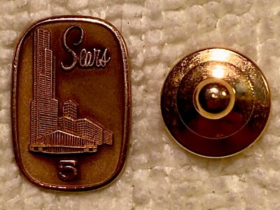 Vintage Sears 5 Year Service Pin, 1.7g x 1/10-10K-GF, ca. 1973-mid 1990 ...