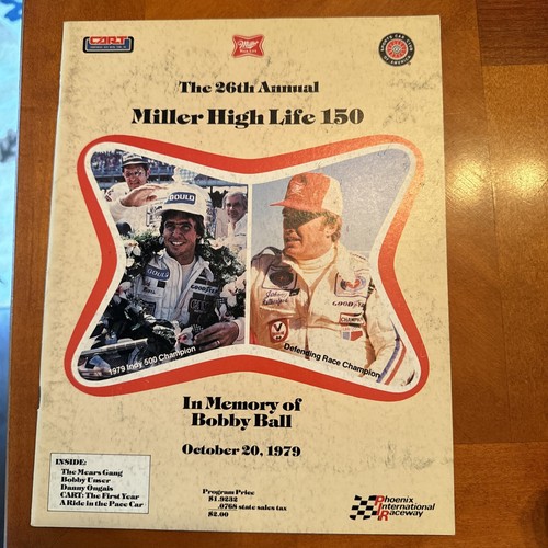 1979 CART IndyCar Race Program, Phoenix, Mears/Rutherford Cover | eBay