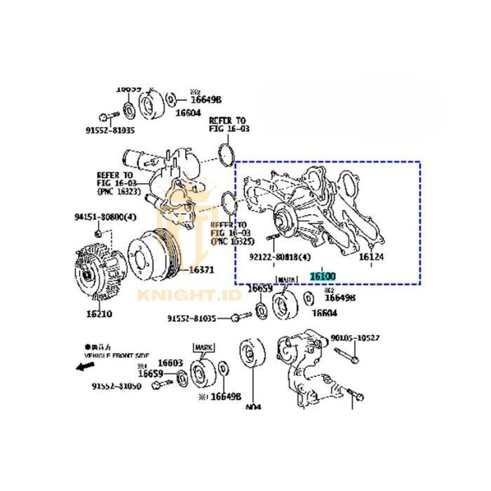 2005-2015 Toyota Tacoma 4Runner T100 2.7L 3RZFE Engine Water Pump Fits ...