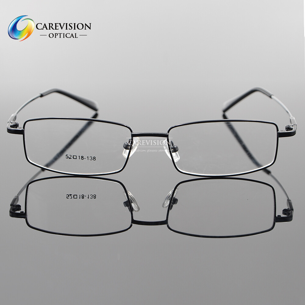 Men's Titanium Alloy Full Rim Flexible Eyeglasses Frame Rectangle ...