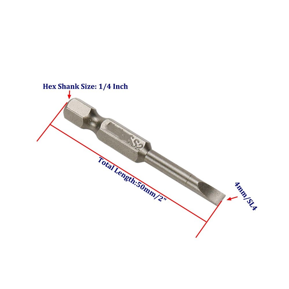 SL4 Flat Head Slotted Screwdriver Bit Electric Power Repair | eBay ...