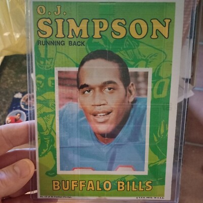 1971 Topps Poster 13 O.J. Simpson Buffalo Bills Football | eBay