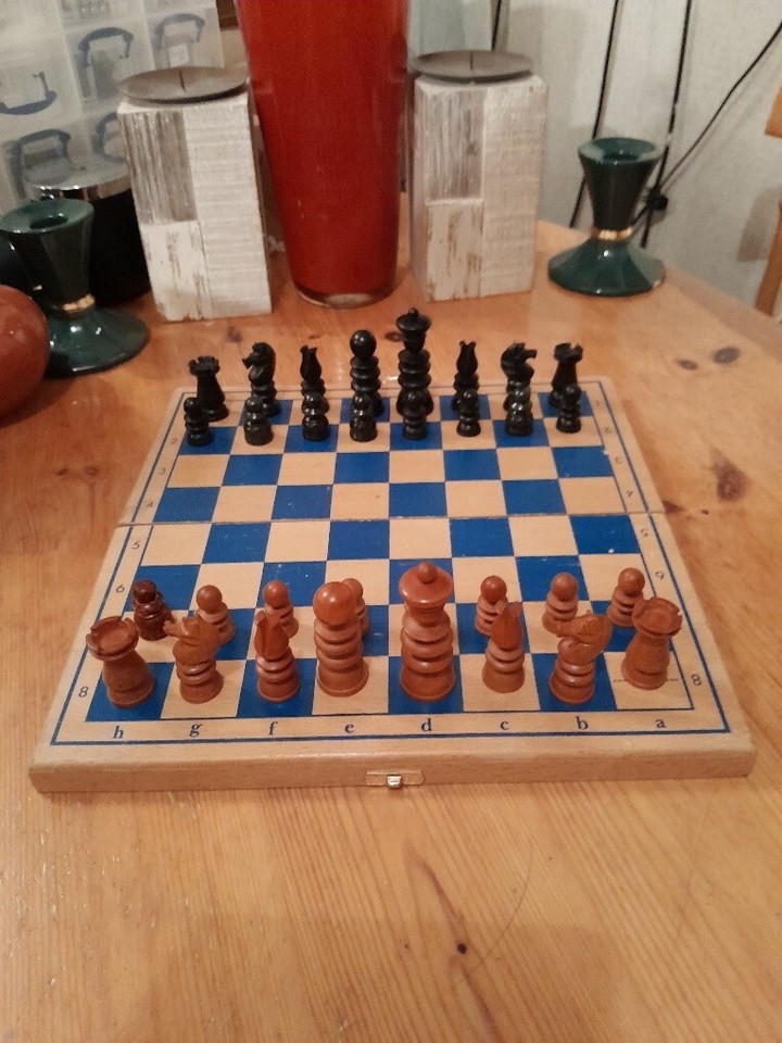 Vintage Wooden English Chess Set, St George Pattern, (214) | eBay