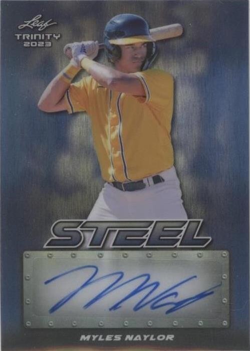 2023 Leaf Trinity - Steel Myles Naylor #S-MN1 Blue Prismatic /10 (AU ...