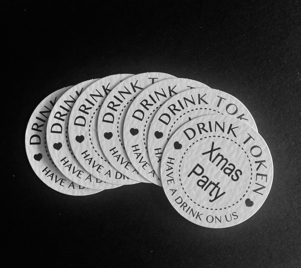Personalised or generic Drink Token, for bars, parties, weddings. pk10 ...