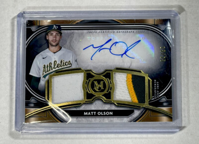 2021 Topps Museum Collection Matt Olson Signature Swatches Dual Relic ...