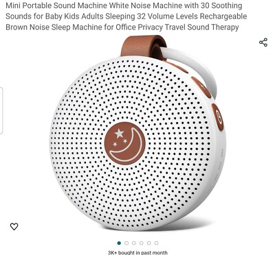 💥Mini Portable Sound Machine White Noise Machine Body Hush in White | eBay