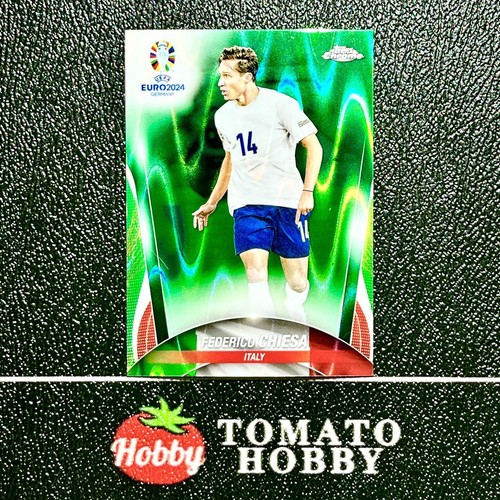 TOPPS CHROME UEFA EURO 2024 FEDERICO CHIESA GREEN LAVA REFRACTOR 1:600 ...