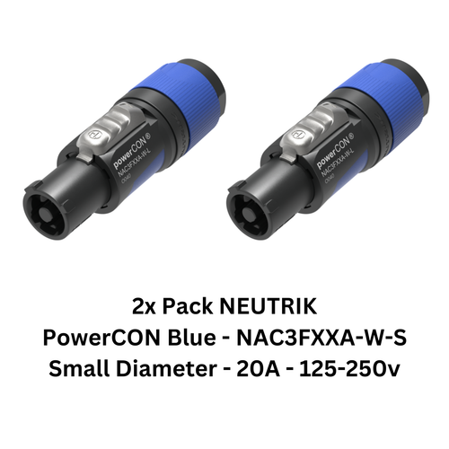2x Pack NEUTRIK PowerCON NAC3FXXA-W-S Input 3 Conductor 6-12mm NAC3FCA ...