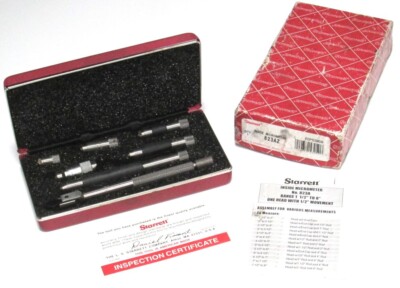 STARRETT Tubular Inside Micrometer Set 823AZ w/ Original Box, Case and ...
