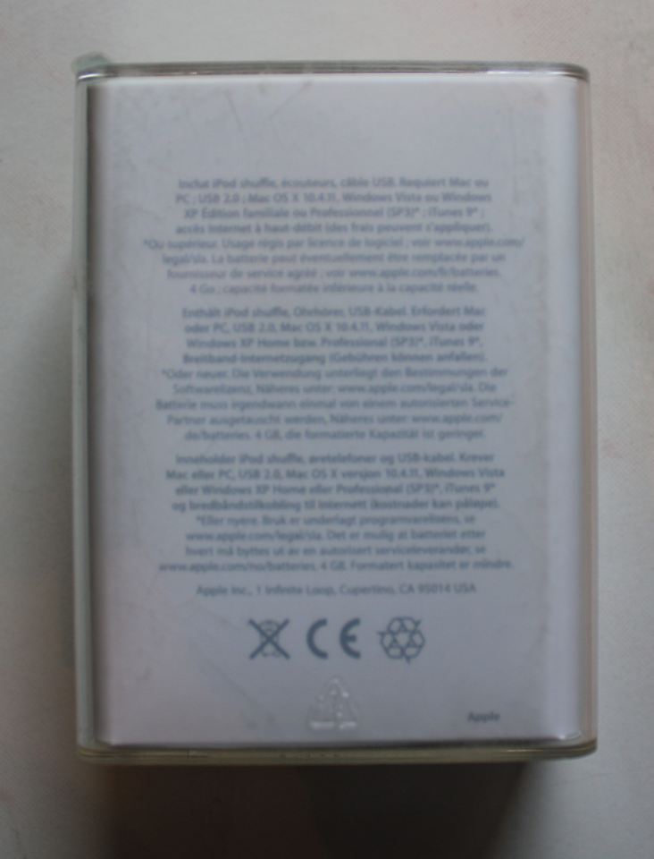 ORIGINAL BLACK Factory Sealed iPod Shuffle 4GB 3rd Generation Model ...