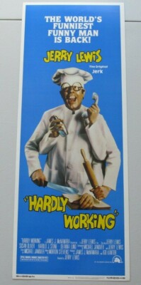 HARDLY WORKING ORIGINAL ROLLED 14X36 INSERT MOVIE POSTER 1981 JERRY ...