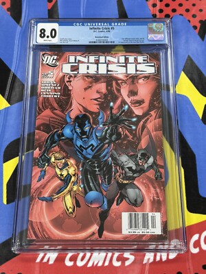 Infinite Crisis #5 CGC 8.0 1st App. Jaime Reyes New Blue Beetle JIm Lee ...