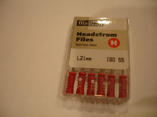 8 Packs DiaDent Dental Endodontic Hand H- Files (6/Pkg) 21mm ISO size ...