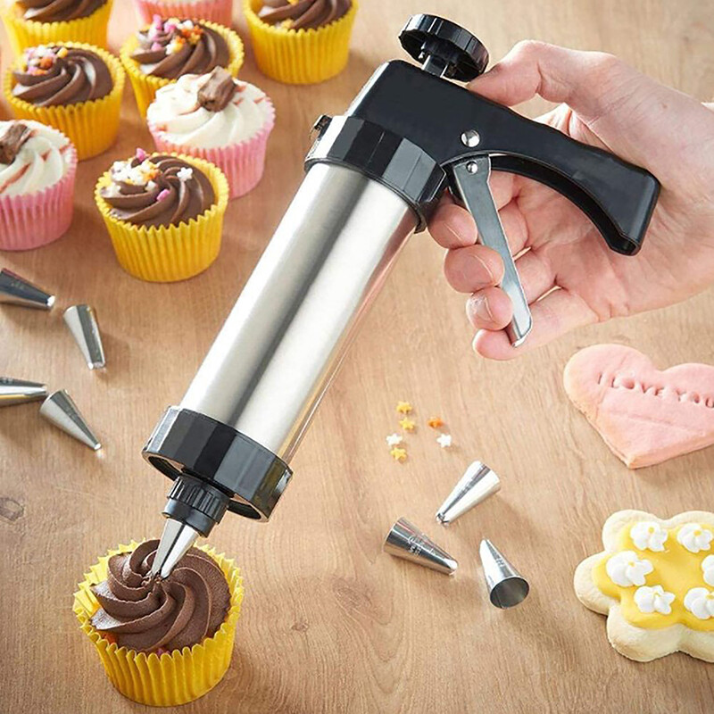 Stainless Steel Cookie Gun Biscuit Hand Pressing Machine Household ...