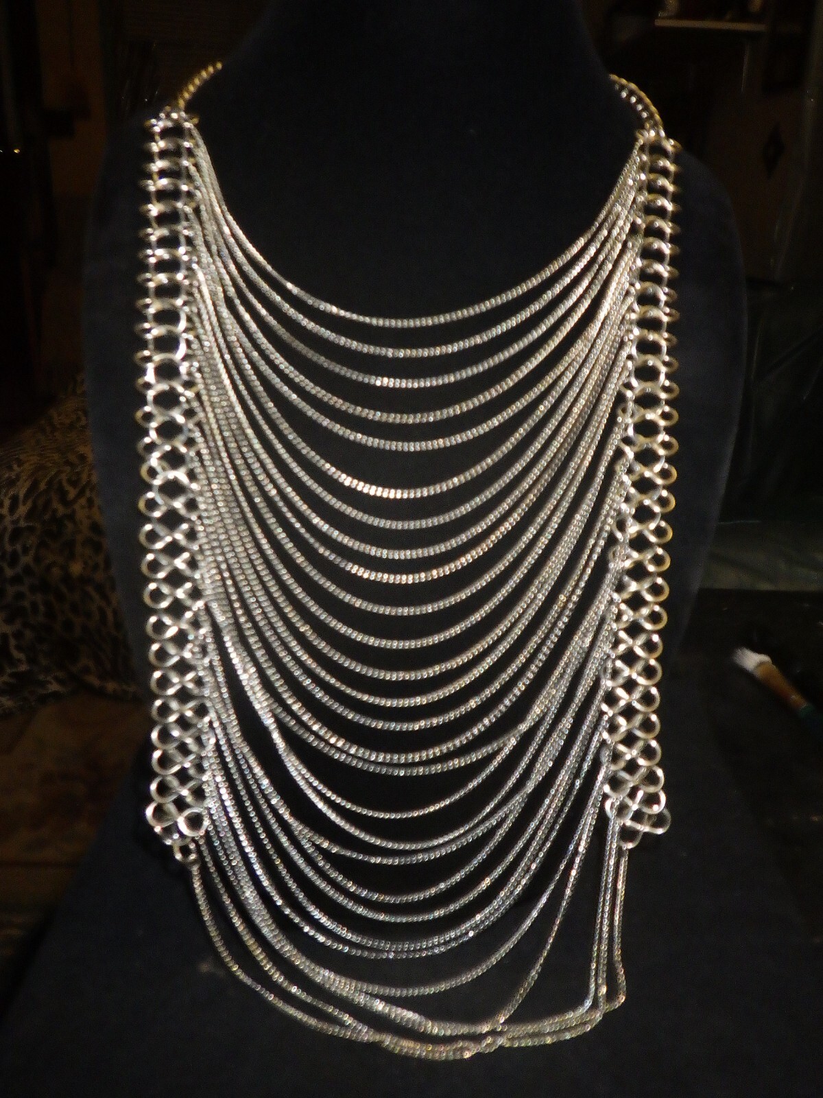 Torrid Multi Layered Silver Tone Chain Necklace - Gem