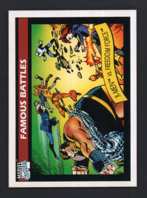 1990 Impel Marvel Universe Series 1 #118 X-Men Vs. Freedom Force Famous ...