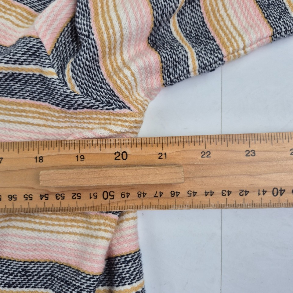 FAT FACE Hoodie Medium Yellow Blue Mens Pullover Drawstring Striped ...