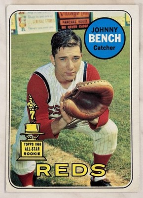 1969 Topps Johnny Bench #95 Reds 🏆All-Star Rookie- HOF Catcher- SHARP ...