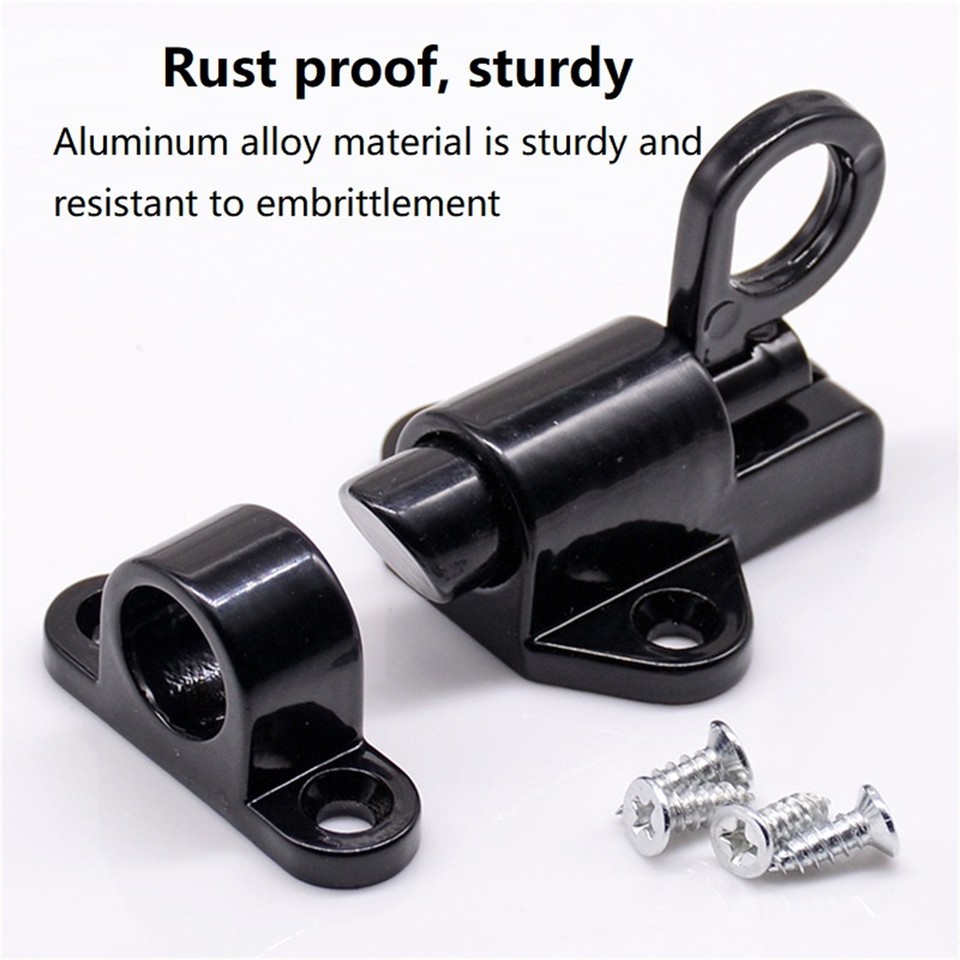 Black Aluminium Alloy Spring Door Lock with Automatic Locking Mechanism ...