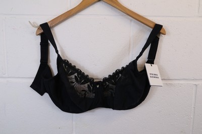 Women's PRIMA DONNA Black Graphit Charbon Charcoal Orlando Bra Size 36G ...