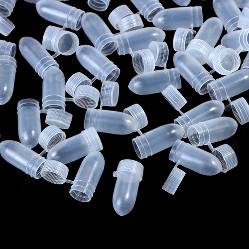 100 Pcs Portable Flip Lid Transparent Capsule Storage Containers Pill ...