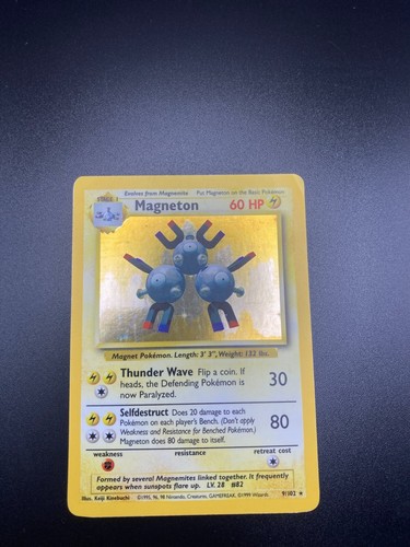 Base Set Magneton 9/102 Pokémon TCG Holo RARE | eBay