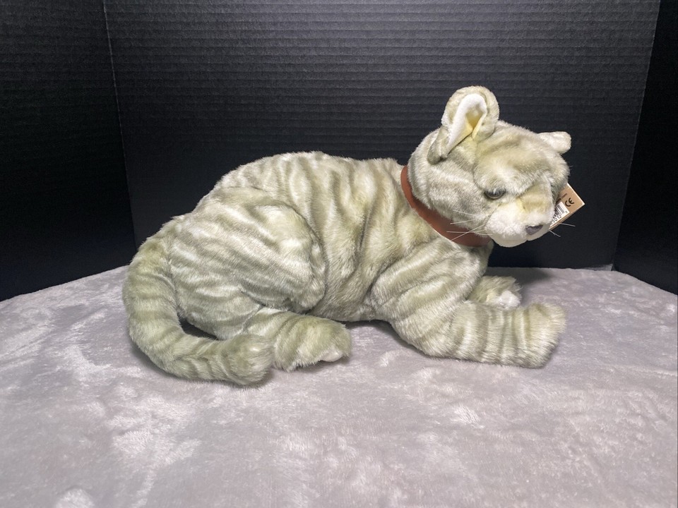 Vintage Dakin Huggables Gray Tabby Cat Plush Realistic Floppy Tabby ...