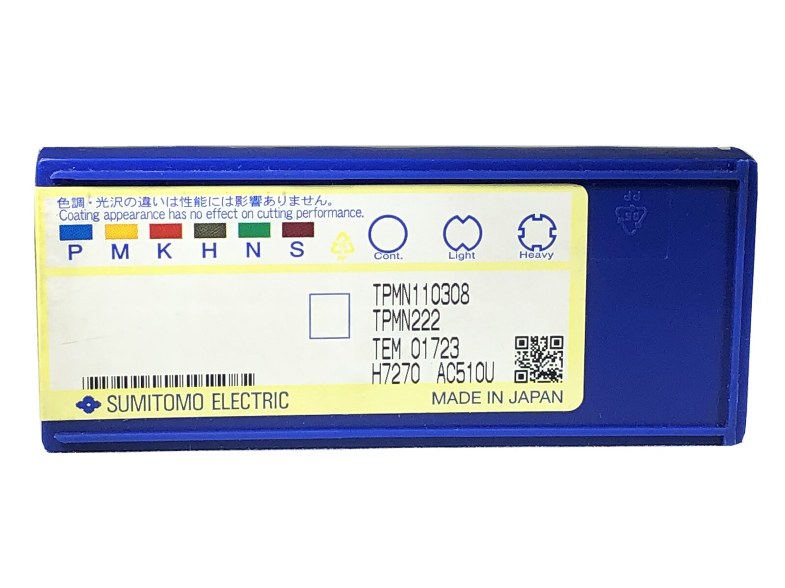 1 BOX OF 10 INSERTS - TPMN110308 / TPMN222 AC510U - SUMITOMO | eBay