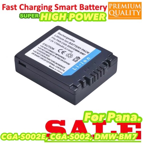 CGA-S002E DMW-BM7 Battery For Panasonic Lumix DMC-FZ5 DMC-FZ10 DMC-FZ15 ...