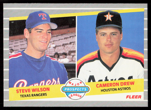 1989 Fleer 640 Steve Wilson / Cameron Drew Texas Rangers / Houston ...