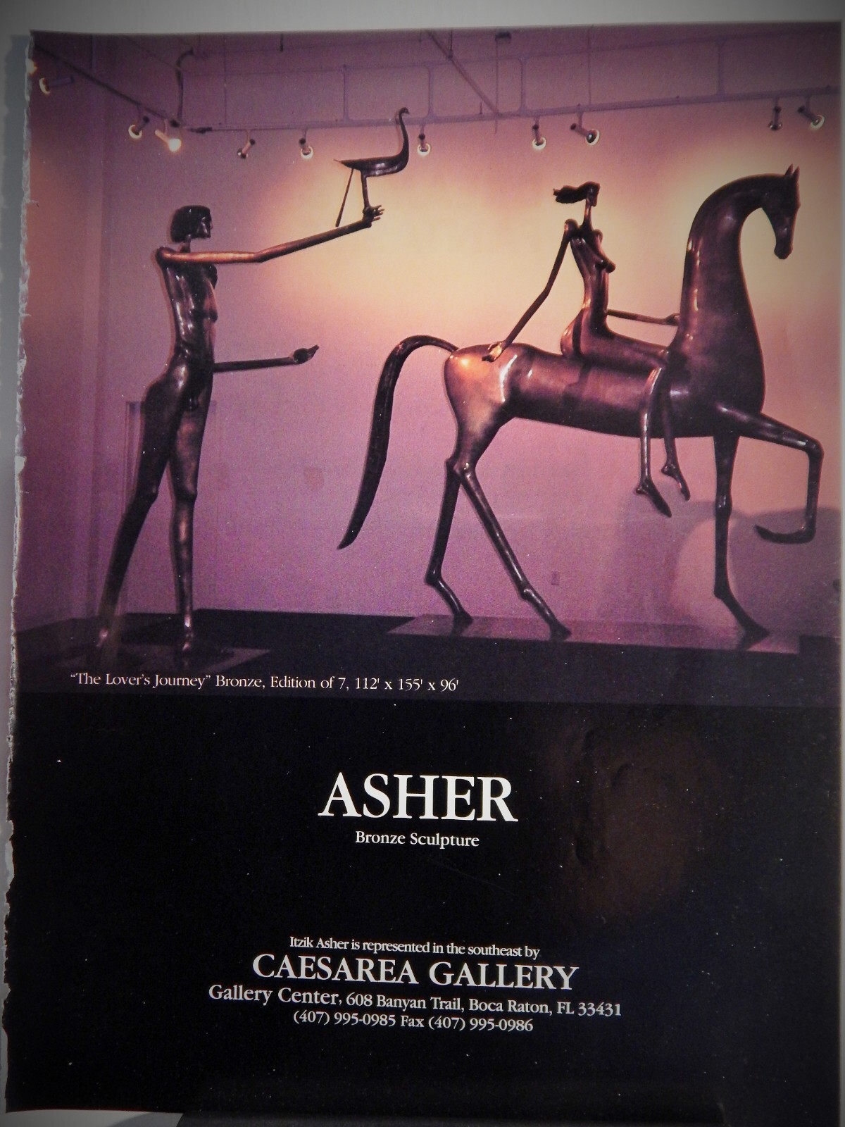 ASHER ART PIECE VTG ORIG 1994 ADVERTISEMENT | eBay