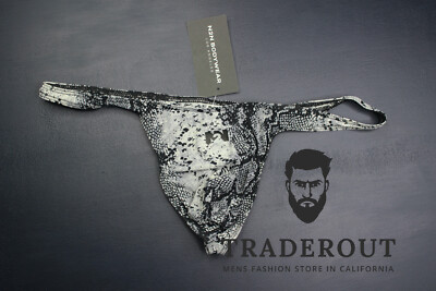 N2N Bodywear Men black white Python X G-string thong Underwear size M L ...