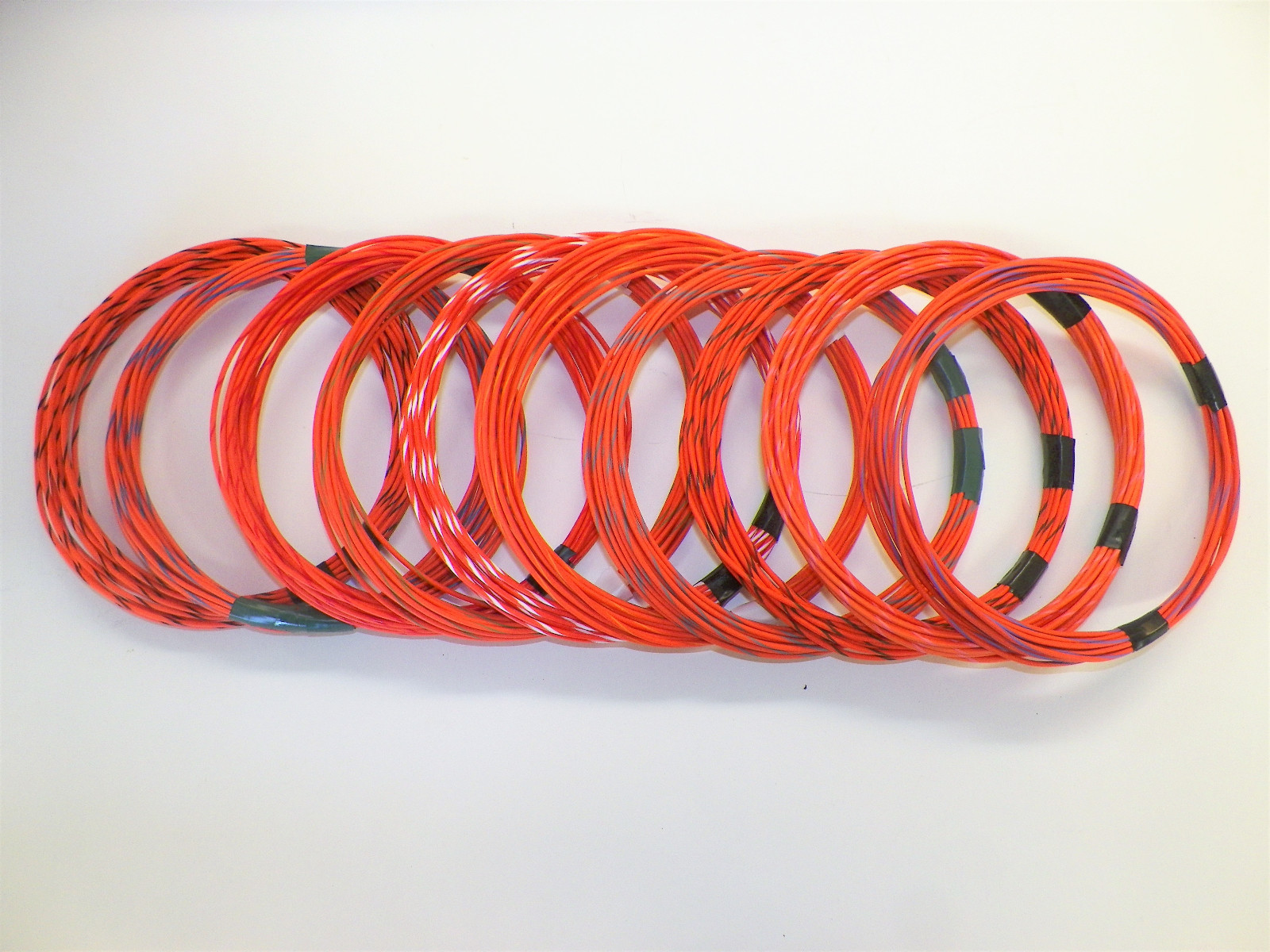 ORANGE hi temp automotive 18 gauge GXL wire + 10 STRIPED color wiring ...