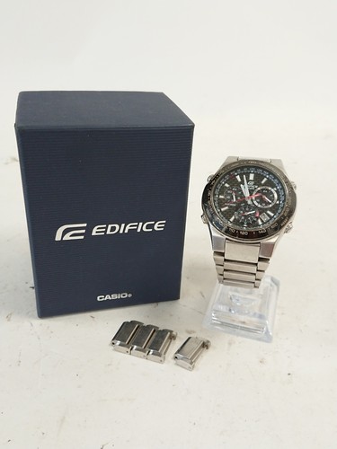 Casio Edifice Chronograph Watch with Box & Extra Links Mens Wristwatch ...