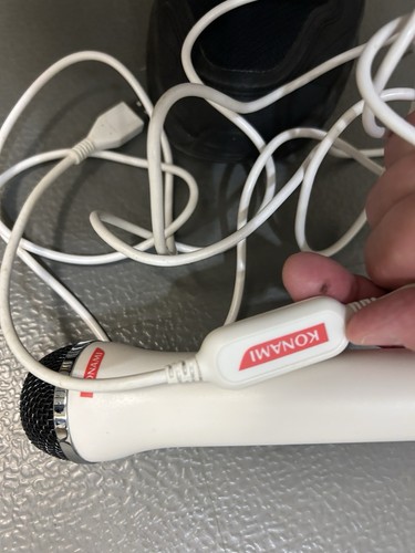 White Konami Logitech Microphone Wired USB E-UR20 Wii PS2 PS3 XBOX 360 ...