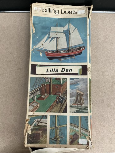 Vintage Billing Boats Denmark Lilla Dan Wooden Model Boat Kit No. 412 ...
