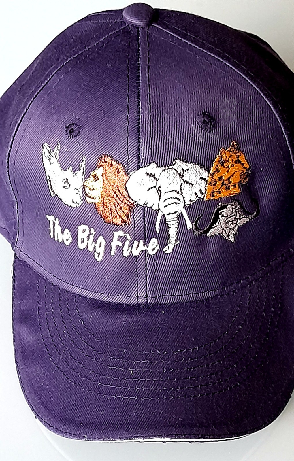 The BIG FIVE Animals of KENYA Cap Embroidered. Black. HARIASTAMP ...