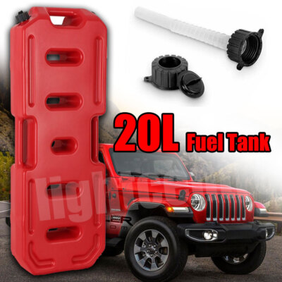 5 Gallon 20L Fuel Tank Pack Gas Can Spare Container w/ Spout Red Off ...