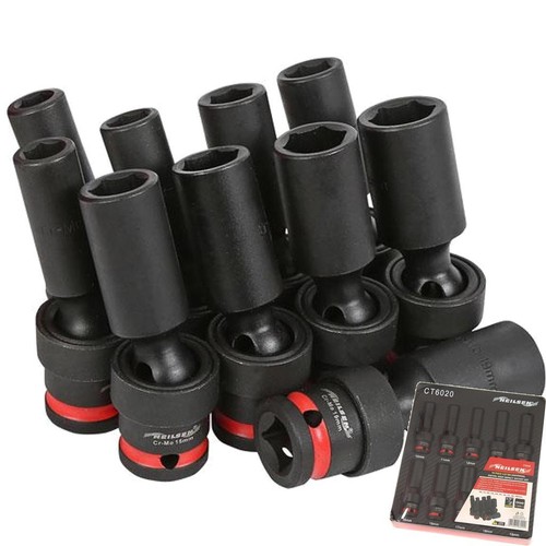 Neilsen Universal Swivel Impact UJ Driver Deep Socket Set 1/2" 10mm ...