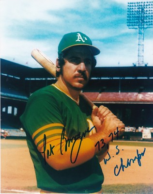 PAT BOURQUE OAKLAND A'S 73, 74 WS CHAMPS ACTION SIGNED 8x10 | eBay