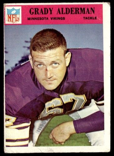 1966 Philadelphia #106 Grady Alderman Football Minnesota Vikings | eBay