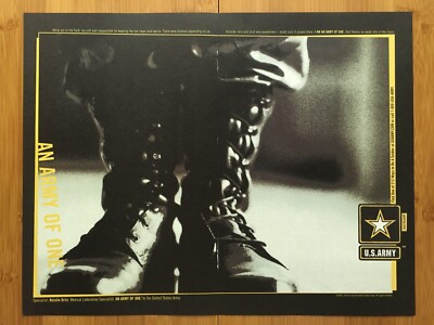 2001 US Army Vintage Print Ad/Poster Patriotic Military Man Cave Wall ...