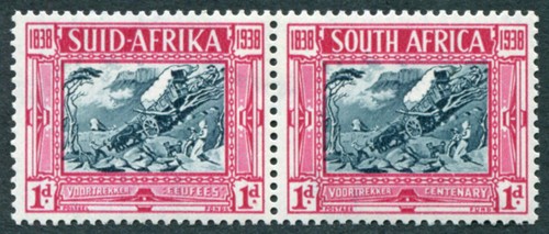 SOUTH AFRICA 1938 1d+1d SG77 mint MH FG Voortrekker Centenary Memorial ...