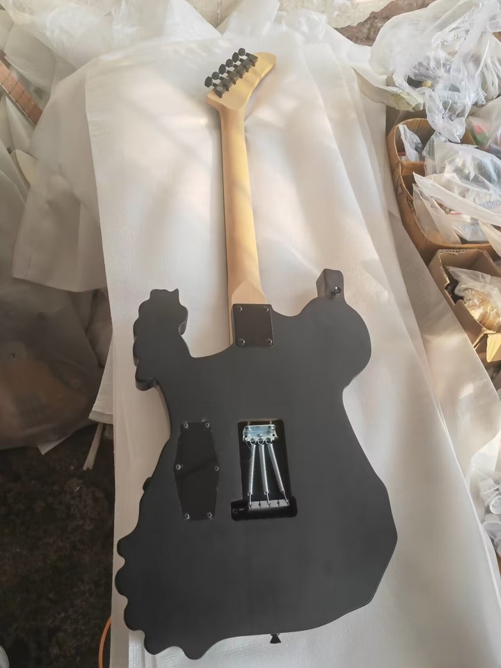 Hand Carved Electric Guitar J Frog George Lynch Skull Design FR Tremolo ...