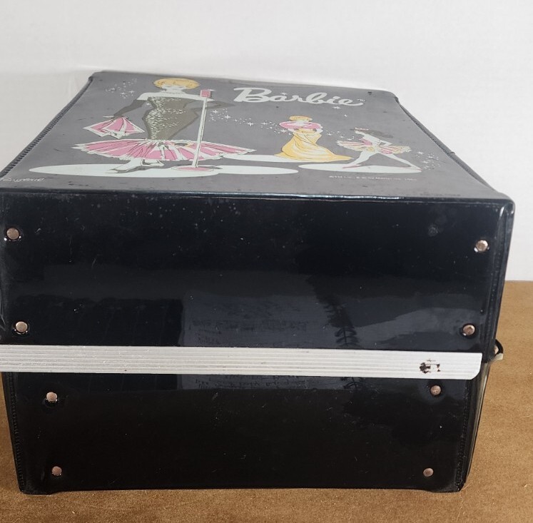Vintage 1962 Barbie Doll Black Ponytail Double Wardrobe Case W/Drawers ...