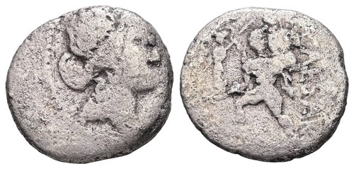 Roman Republic Silver Denarius - African mint 47-48 BC - Julius Caesar ...